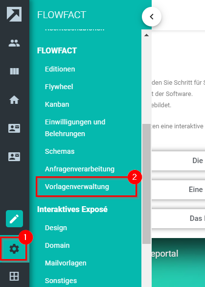 Kategorien erstellen und Vorlagen diesen zuordnen – FLOWFACT Serviceportal